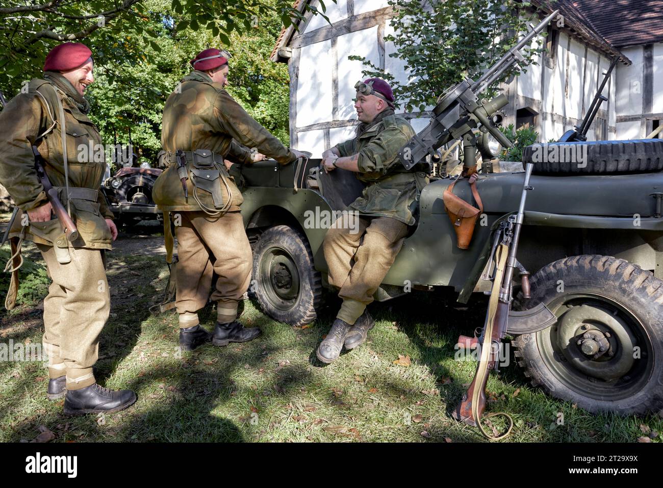 Soldaten des Zweiten Weltkriegs, britische Armee, Nachstellung des Zweiten Weltkriegs der 1940er ...