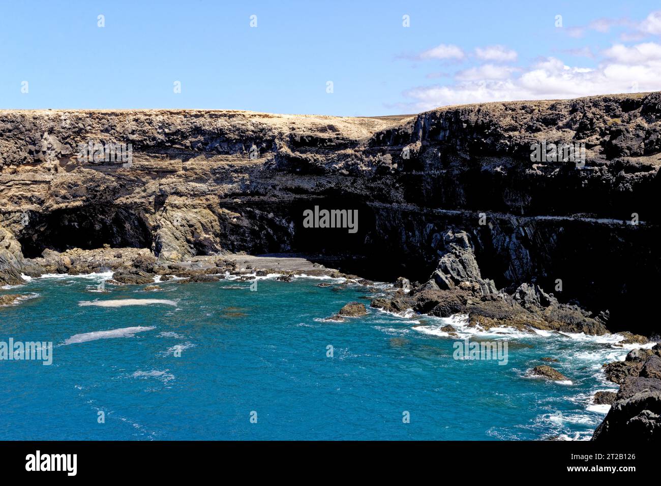 Höhlen in der Nähe des Küstendorfes Ajuy an der Westküste der ...