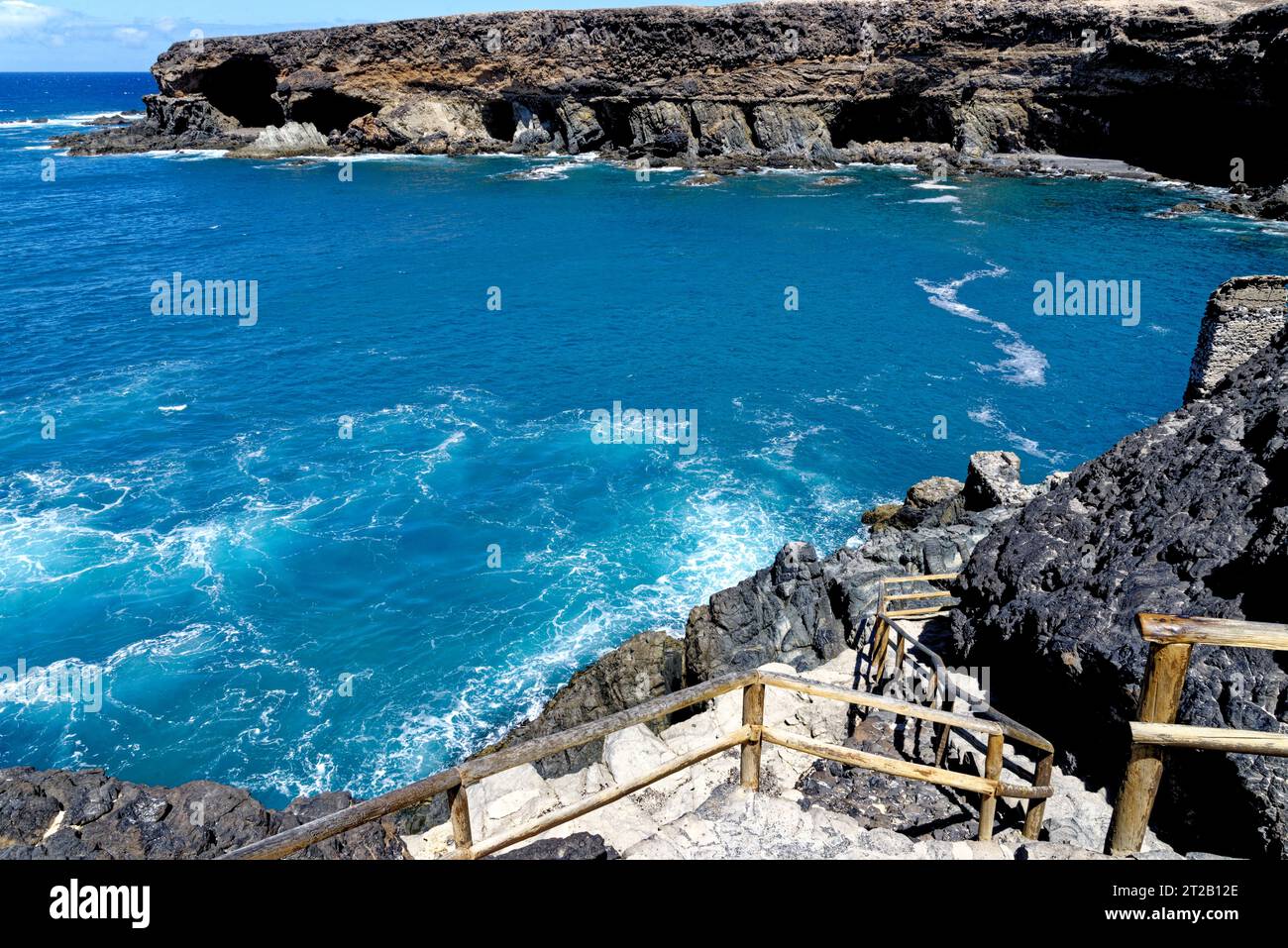 Höhlen in der Nähe des Küstendorfes Ajuy an der Westküste der ...