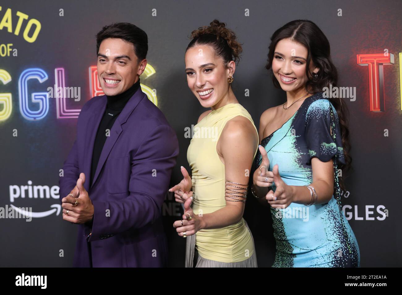 Sydney, Australien. Oktober 2023. L-R: John Pearce, Evie Ferris und ...