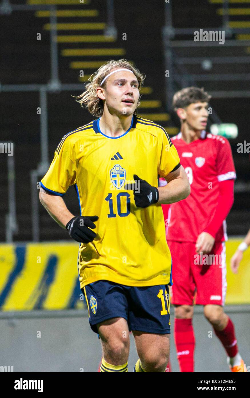 Falkenberg, Schweden. Oktober 2023. Sebastian Nanasi (10) aus Schweden ...