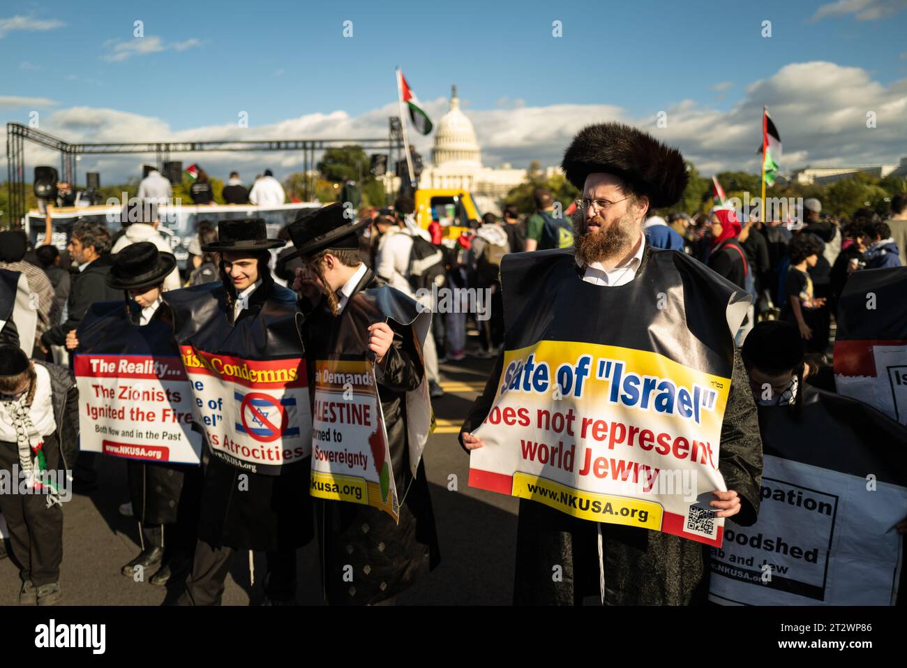 Washington DC, USA – 21. Oktober 2023: Pro-Palästina, anti-israelische ...