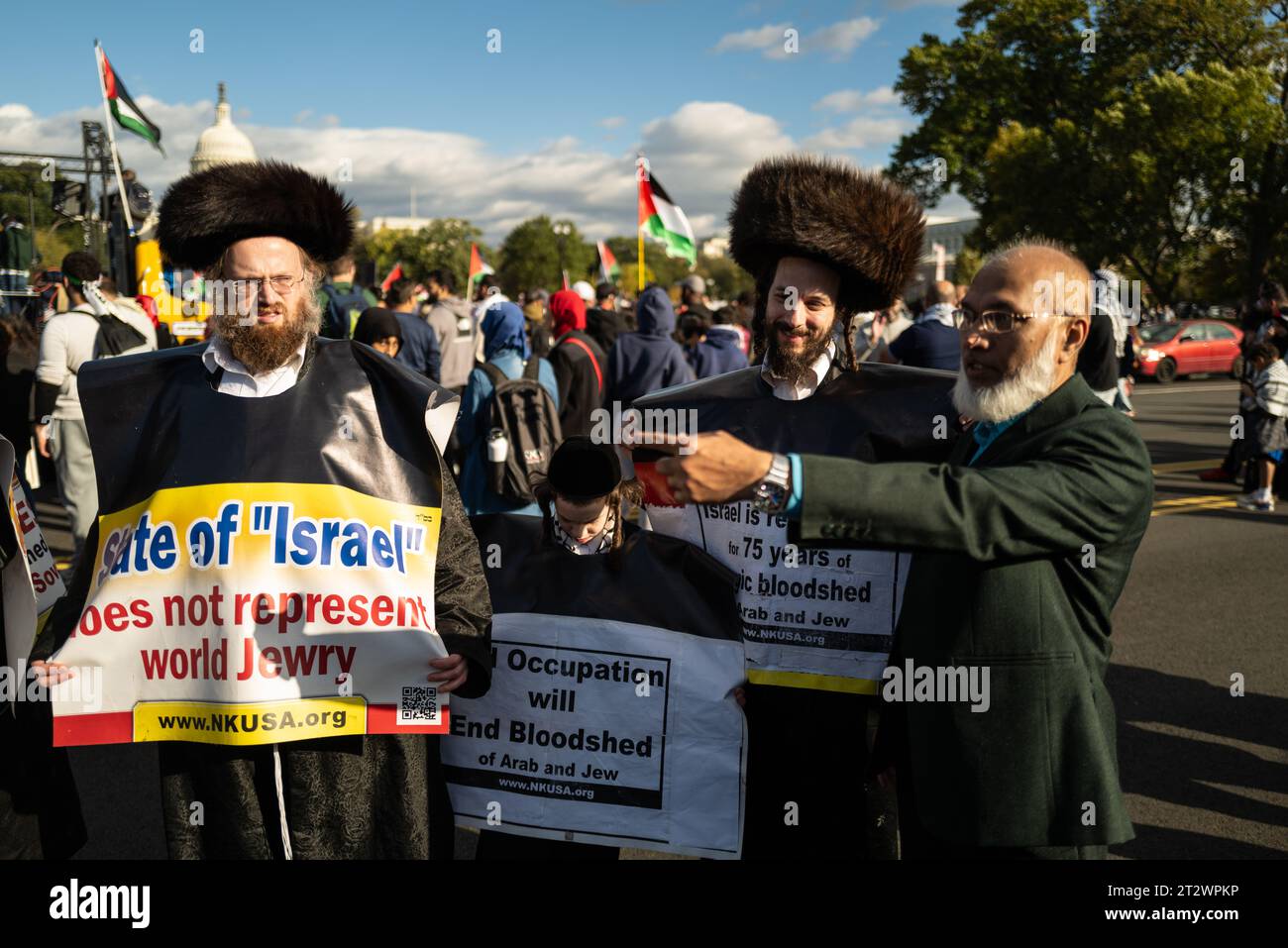 Washington DC, USA – 21. Oktober 2023: Pro-Palästina, anti-israelische ...