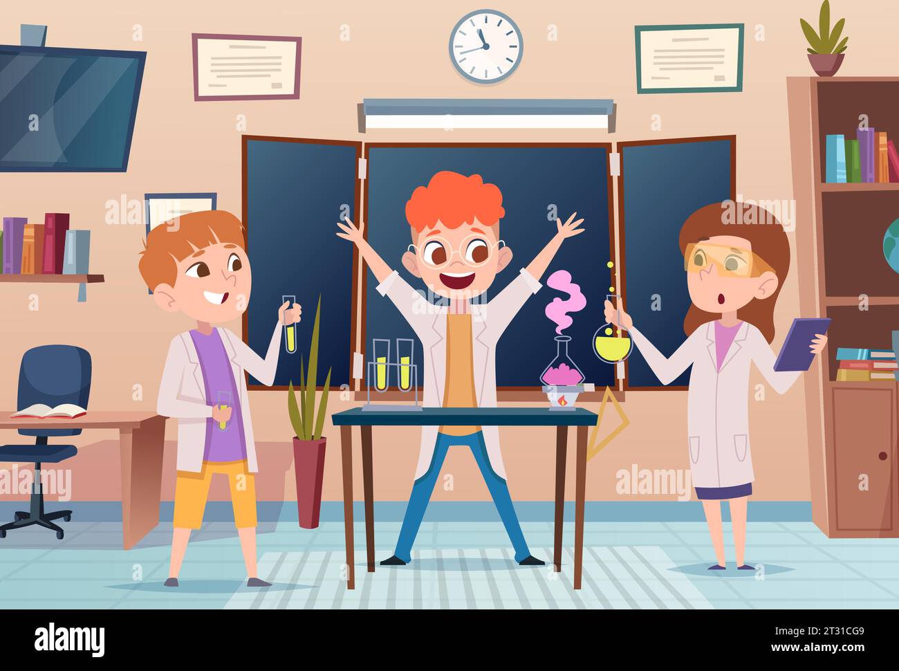 Cartoon science experiment -Fotos und -Bildmaterial in hoher Auflösung ...