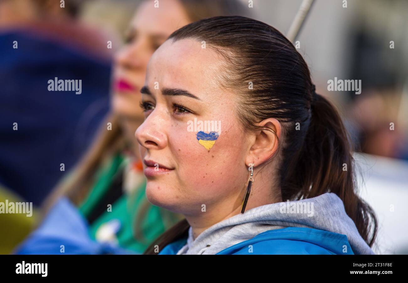 München, Bayern, Deutschland. Oktober 2023. Verbunden mit einer Spendenaktion für humanitäre ...