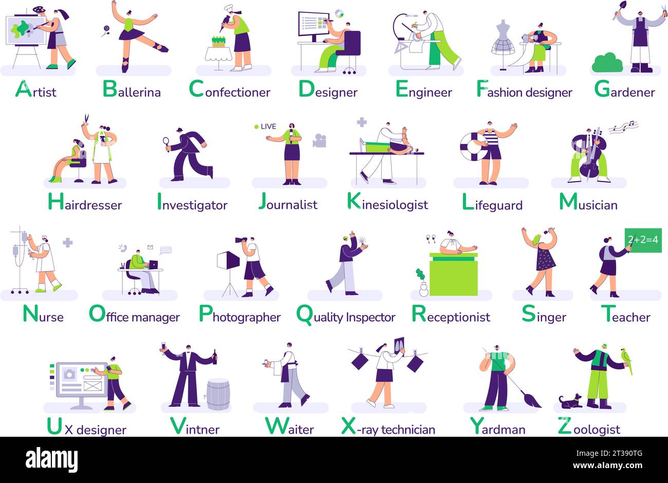 Berufe alphabet -Fotos und -Bildmaterial in hoher Auflösung – Alamy