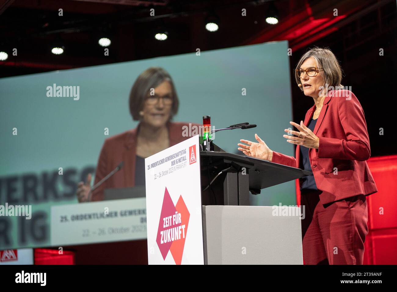 25. Gewerkschaftstag der IG Metall 2023 in Frankfurt Christiane Benner ...