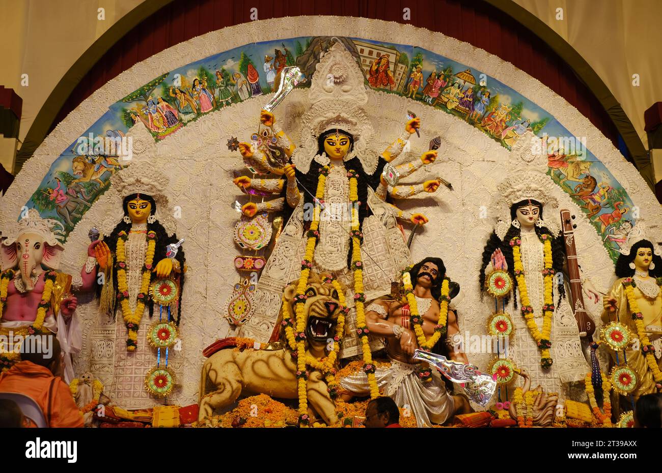 Pune, Indien 23. Oktober 2023, Durga Puja ist eines der berühmtesten ... Pune, Indien 23. Oktober 2023, Durga Puja ist eines der berühmtesten ...