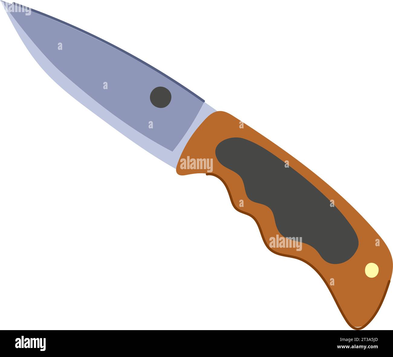 Jagd Militärmesser Cartoon Vektor Illustration Stock-Vektorgrafik - Alamy