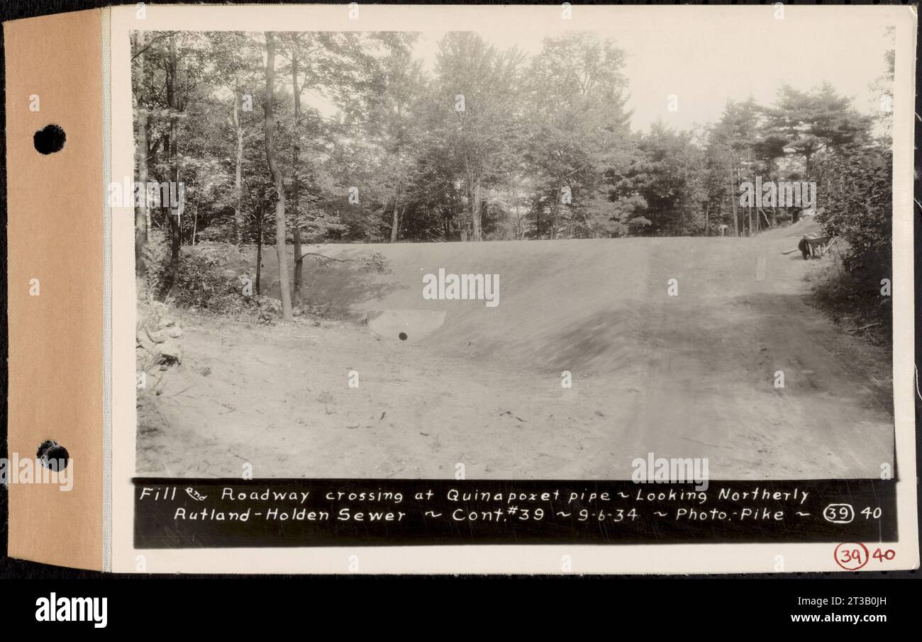 Vertrag Nr. 39, Trunk Line Kanalisation, Rutland, Holden, Fill und ...