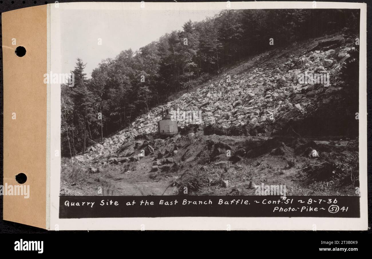 Vertrag Nr. 51, East Branch Baffle, Standort des Quabbin Reservoir ...