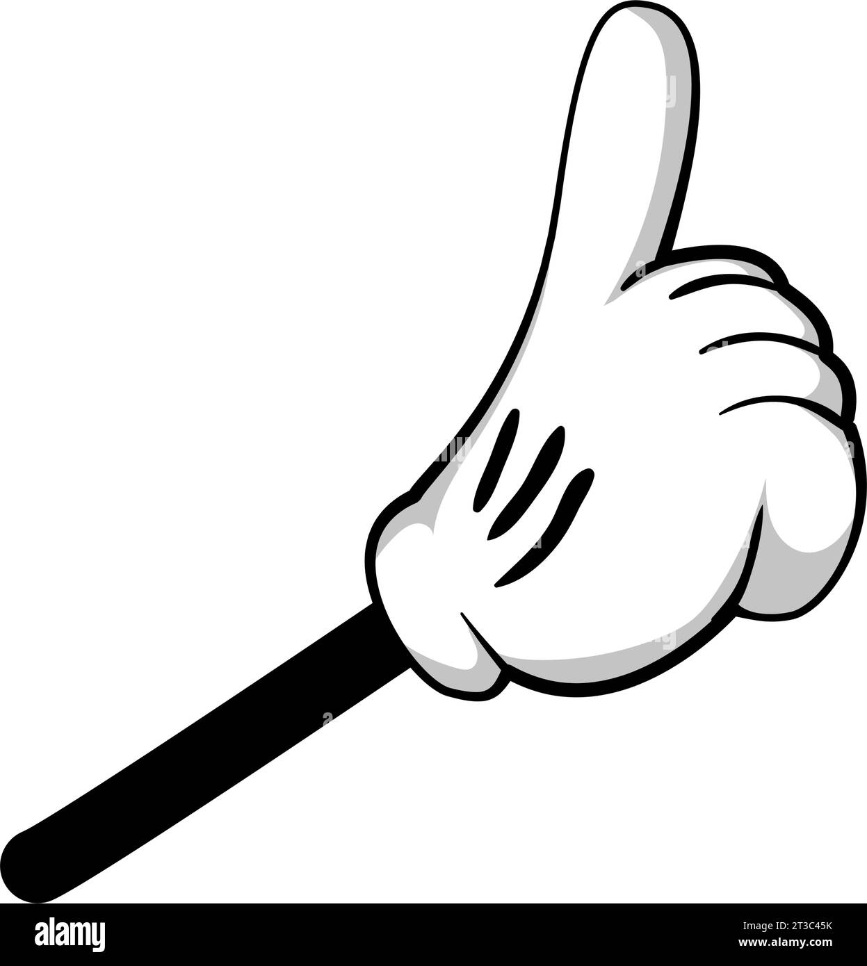 Daumen Cartoon Hand Cartoon Vektor Illustration Stock-Vektorgrafik - Alamy