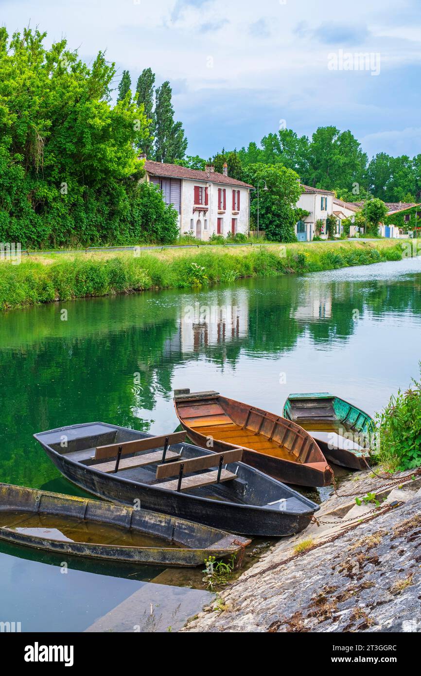 Frankreich, Deux Sevres, Marais Poitevin Interregionaler Park mit der ...