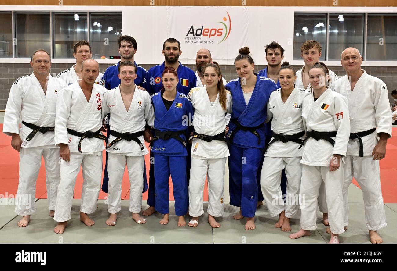 Belgischer Judo-Trainer Koen Sleeckx, belgischer Matthias Casse ...