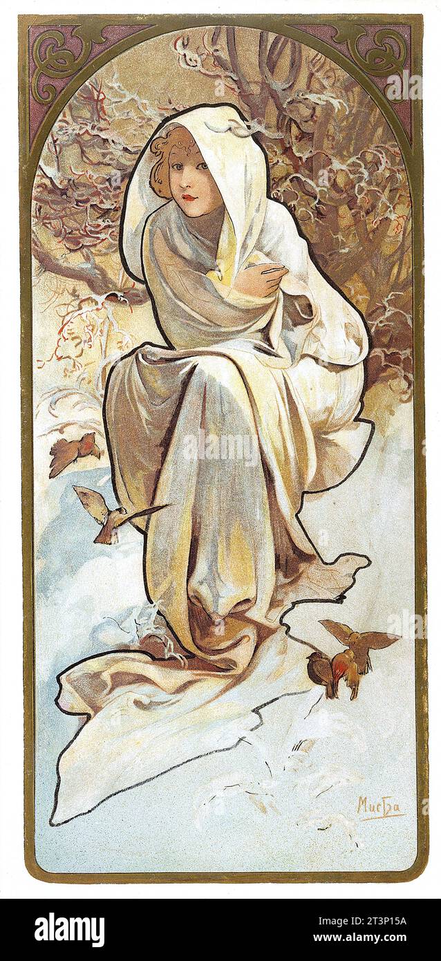 Alphonse mucha poster Ausgeschnittene Stockfotos und -bilder - Alamy