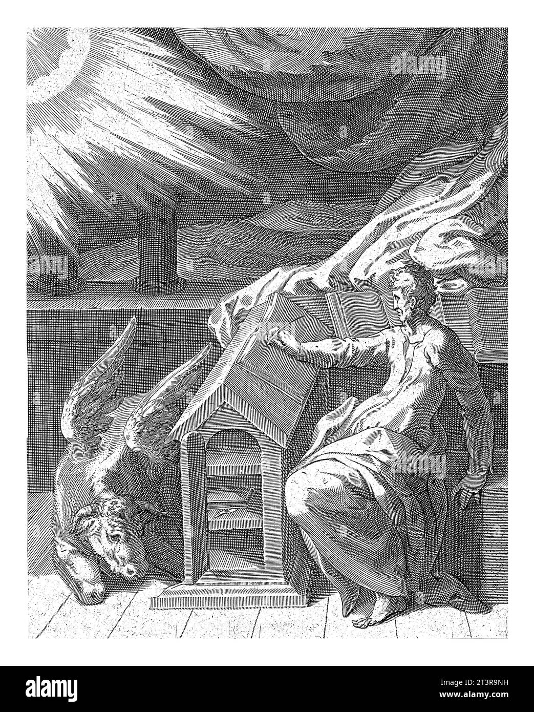 Lukas und der Ochse, Isaak Duchemin (zugeschrieben), nach Adriaan de ...