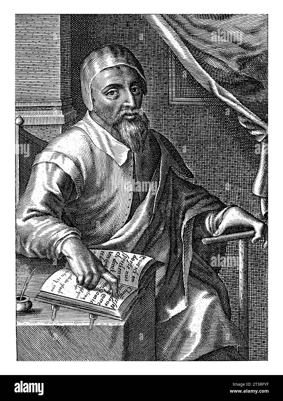 Porträt von Menno Simons, Abraham de Cooge, 1615 - 1680 Porträt des ...