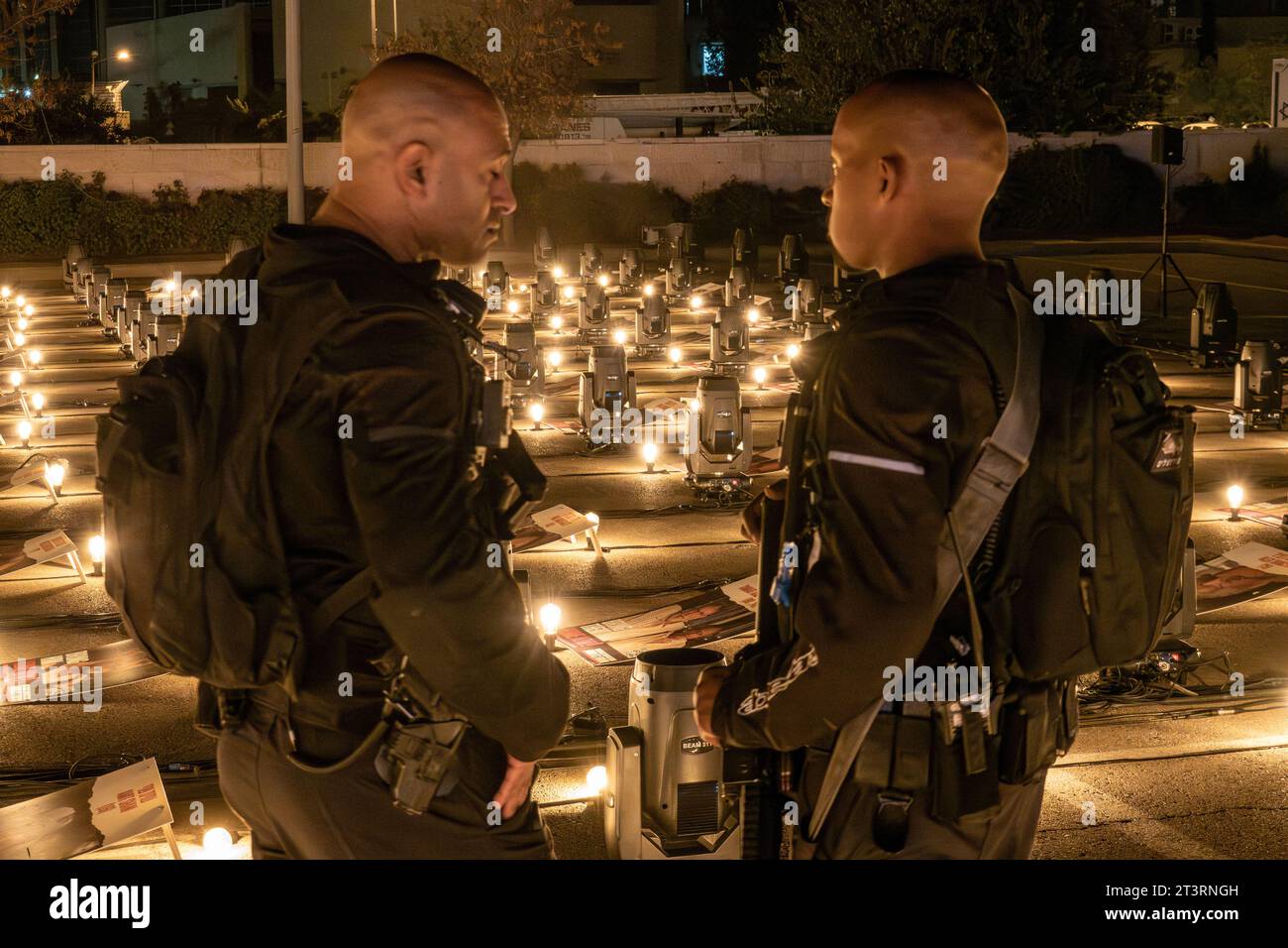 Jerusalem, Israel. Oktober 2023. Eine Installation mit dem Titel Lights ...