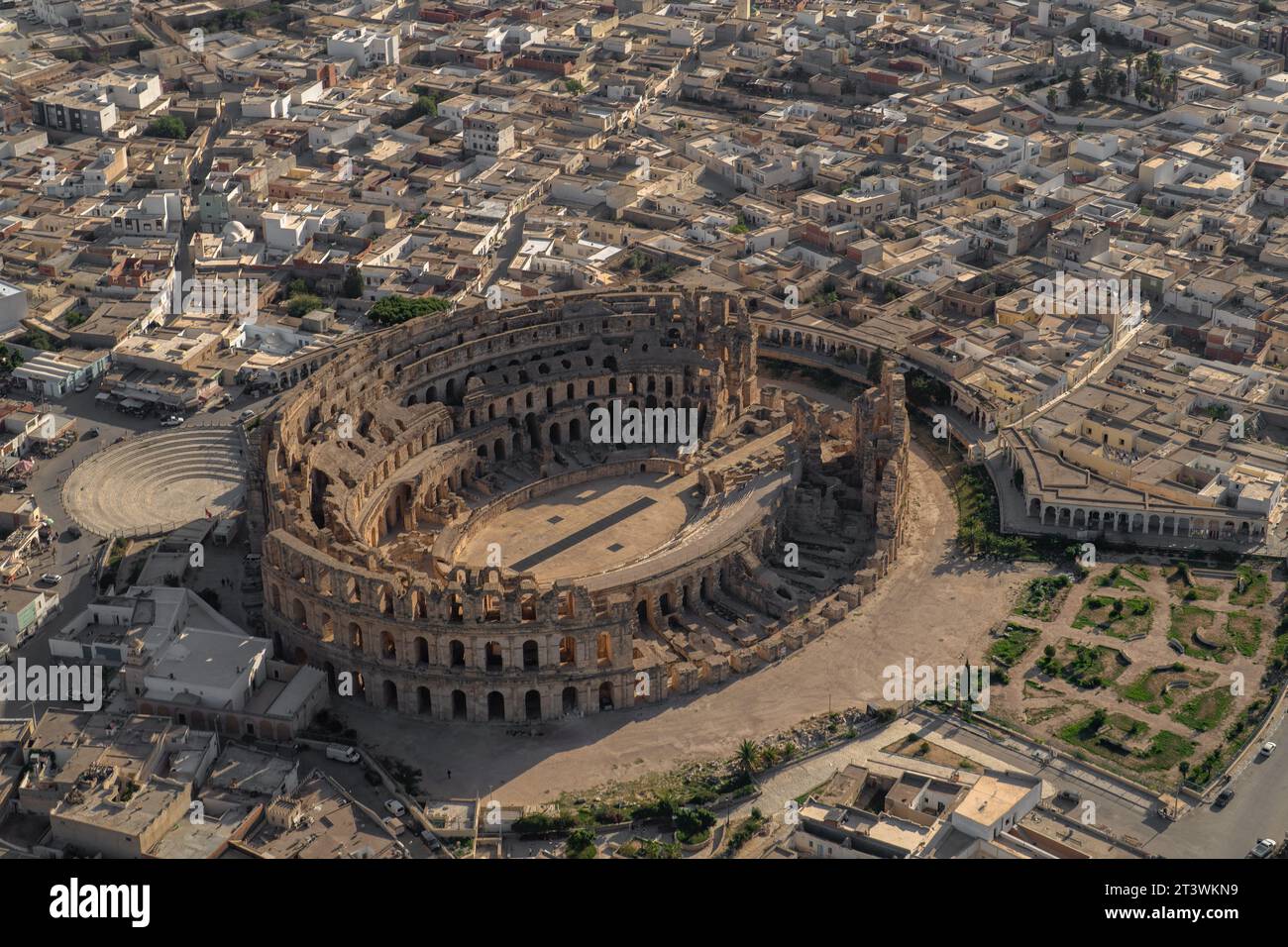 El Jem Coliseum. Das größte römische Amphitheater Afrikas. Unesco ...