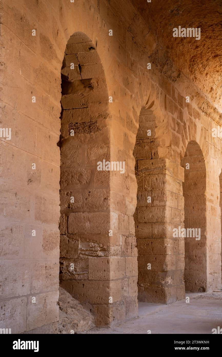El Jem Coliseum. Das größte römische Amphitheater Afrikas. Unesco ...