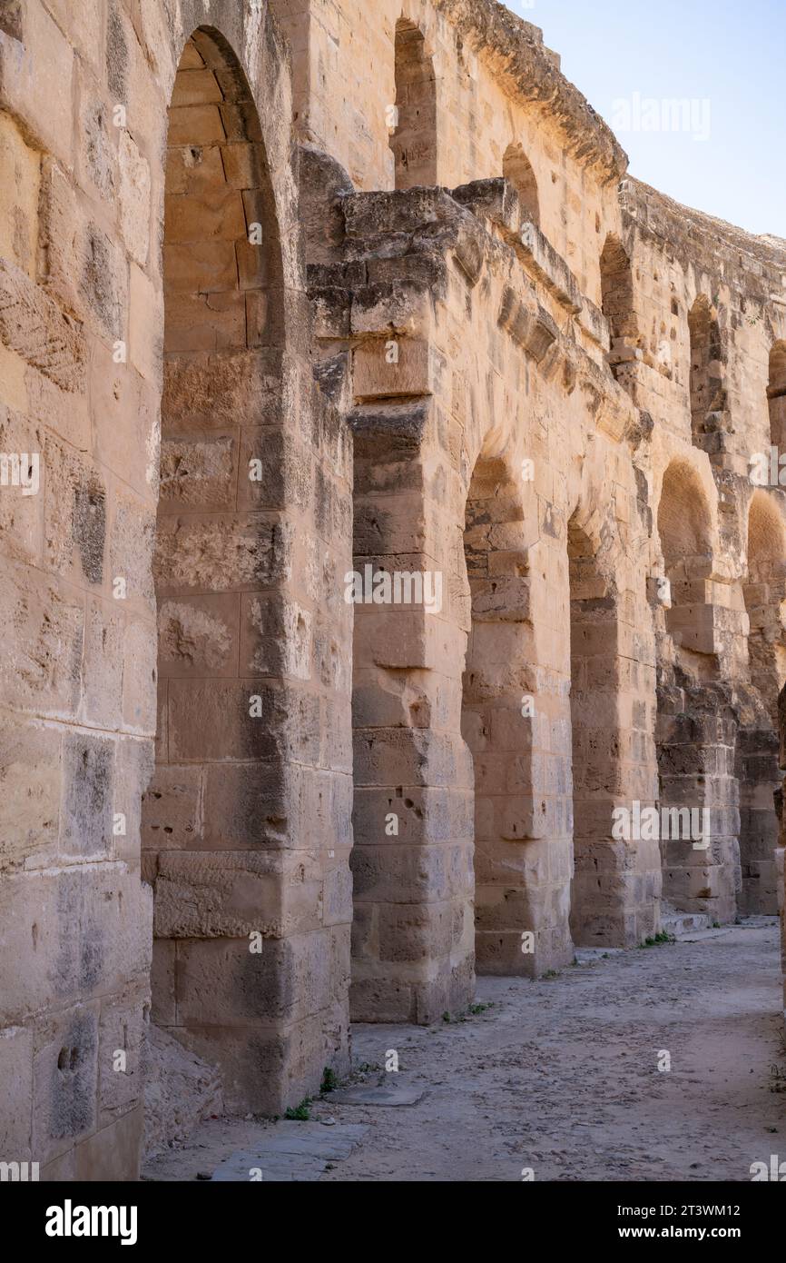 El Jem Coliseum. Das größte römische Amphitheater Afrikas. Unesco ...