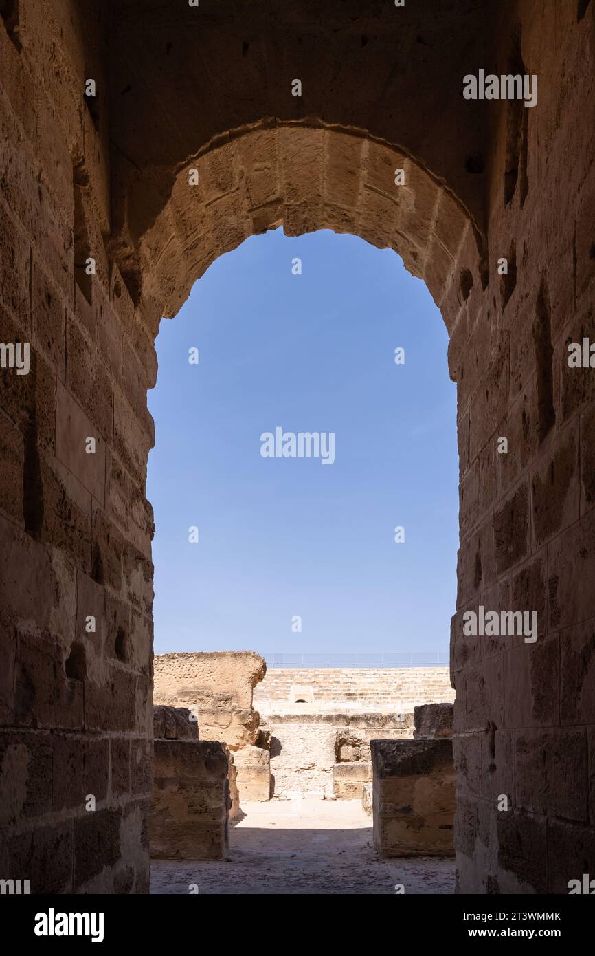 El Jem Coliseum. Das größte römische Amphitheater Afrikas. Unesco ...