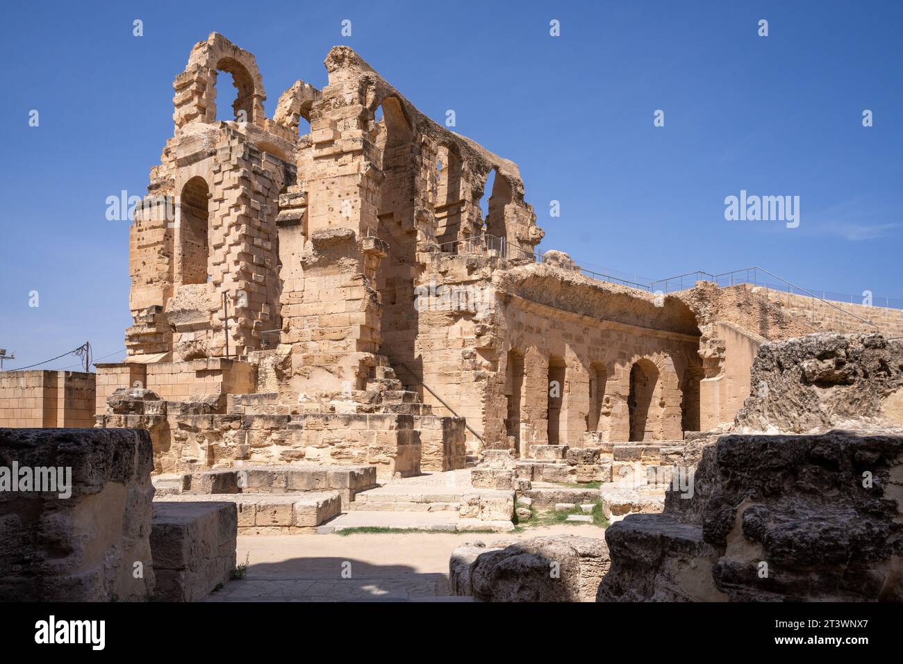 El Jem Coliseum. Das größte römische Amphitheater Afrikas. Unesco ...
