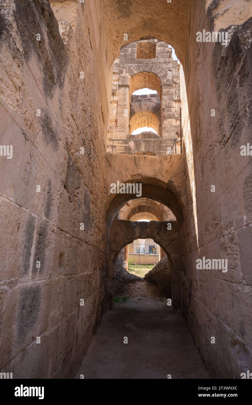 El Jem Coliseum. Das größte römische Amphitheater Afrikas. Unesco ...