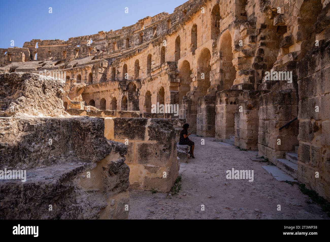 El Jem Coliseum. Das größte römische Amphitheater Afrikas. Unesco ...