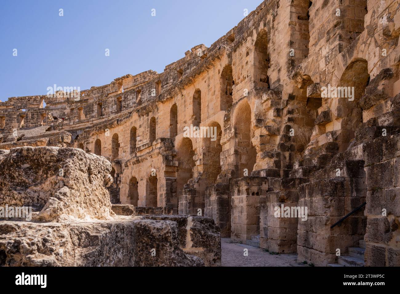 El Jem Coliseum. Das größte römische Amphitheater Afrikas. Unesco ...