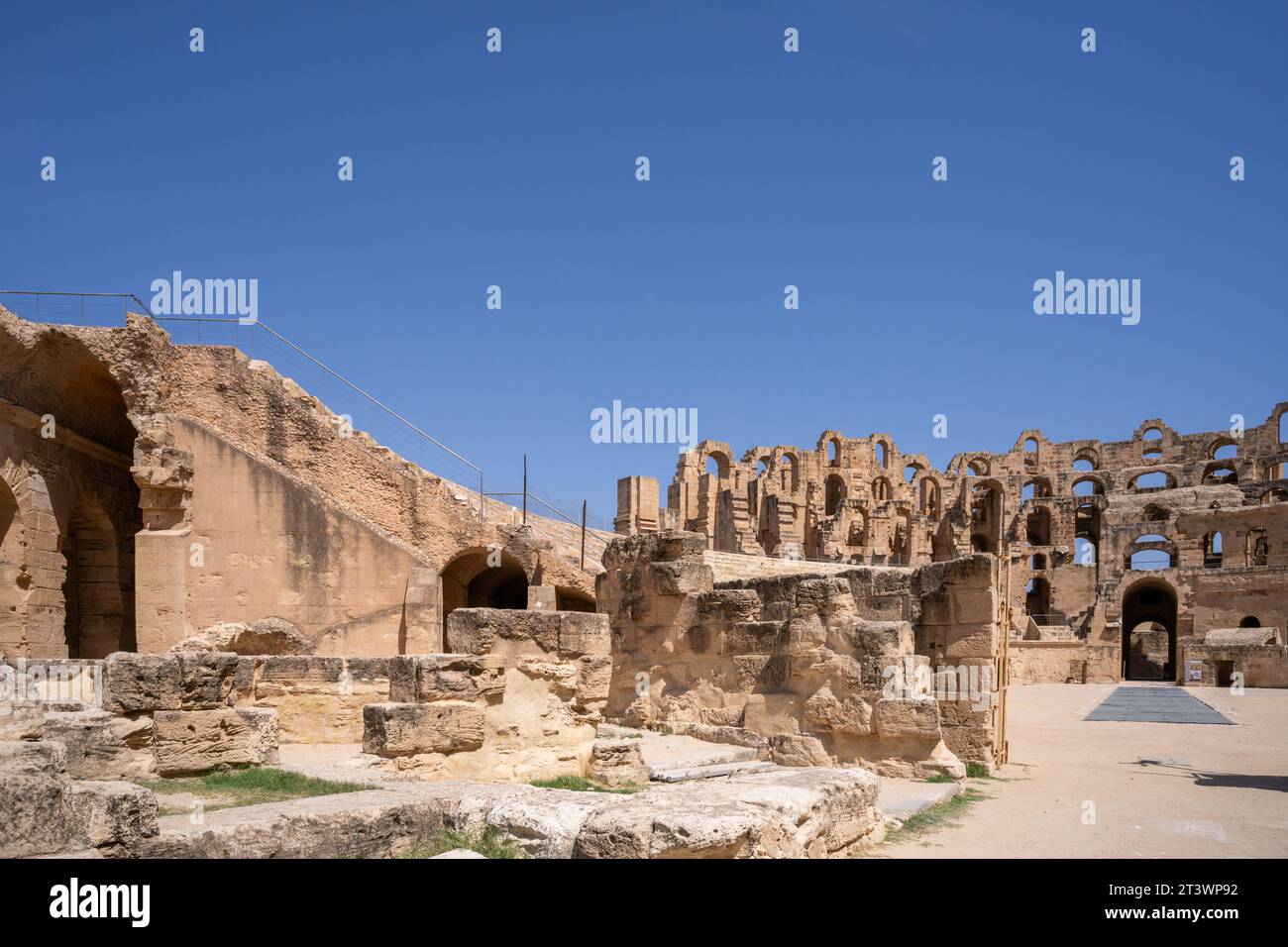 El Jem Coliseum. Das größte römische Amphitheater Afrikas. Unesco ...