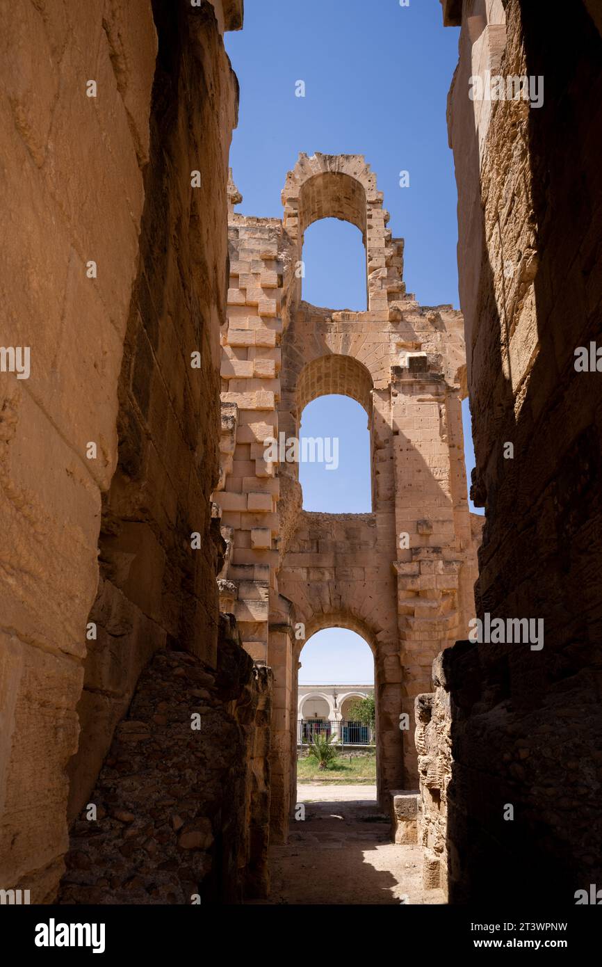 El Jem Coliseum. Das größte römische Amphitheater Afrikas. Unesco ...