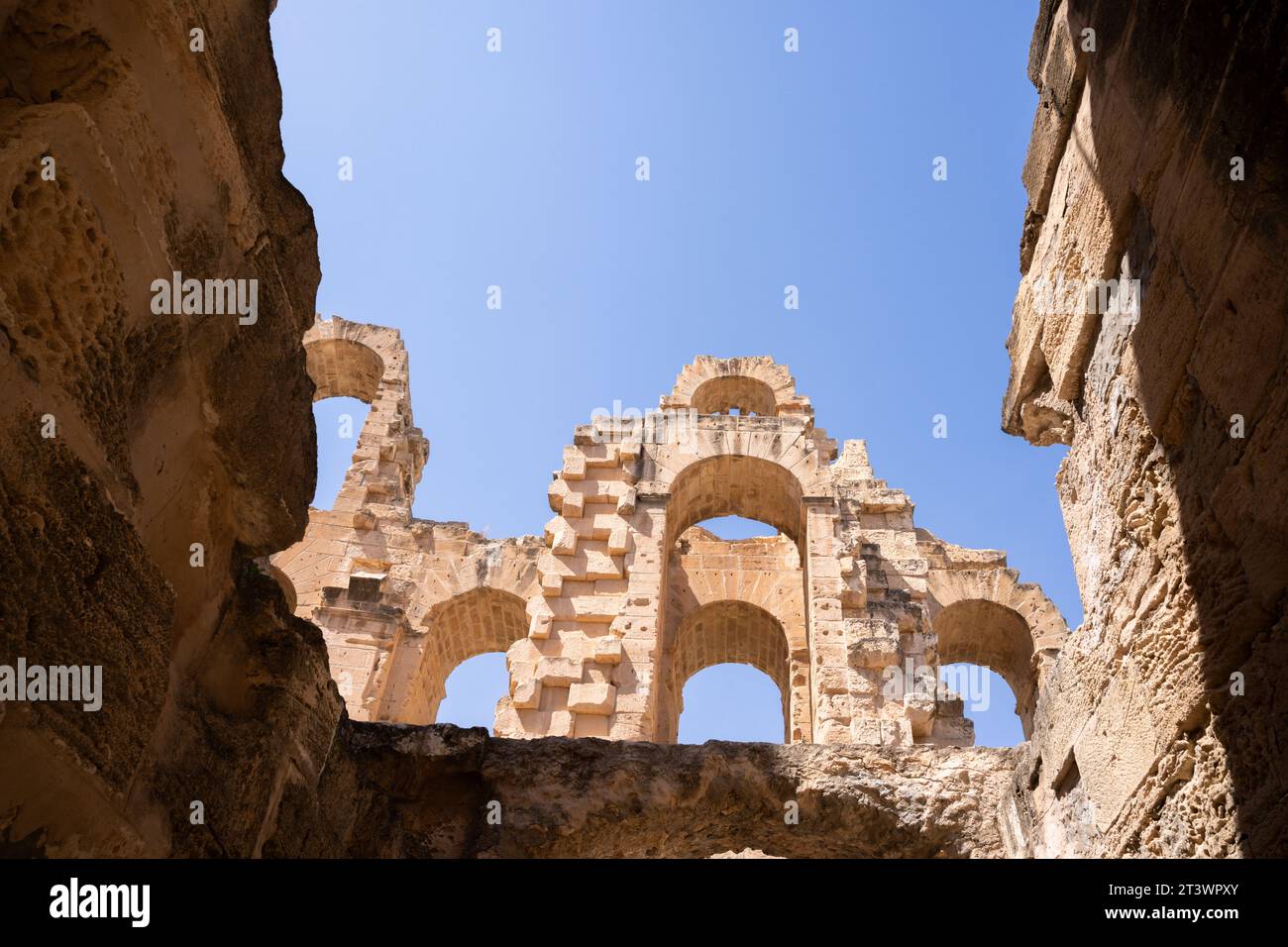 El Jem Coliseum. Das größte römische Amphitheater Afrikas. Unesco ...