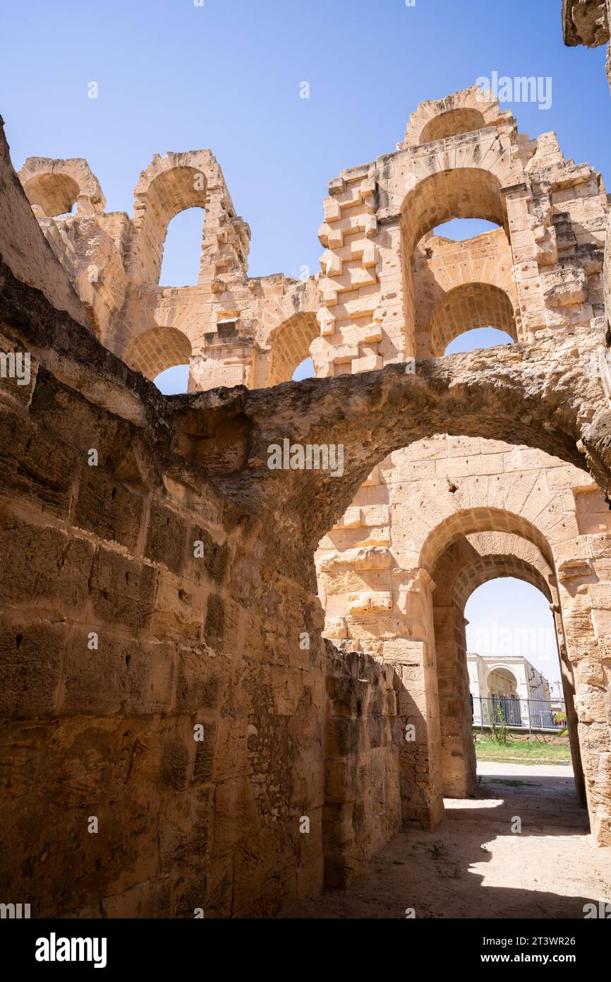 El Jem Coliseum. Das größte römische Amphitheater Afrikas. Unesco ...