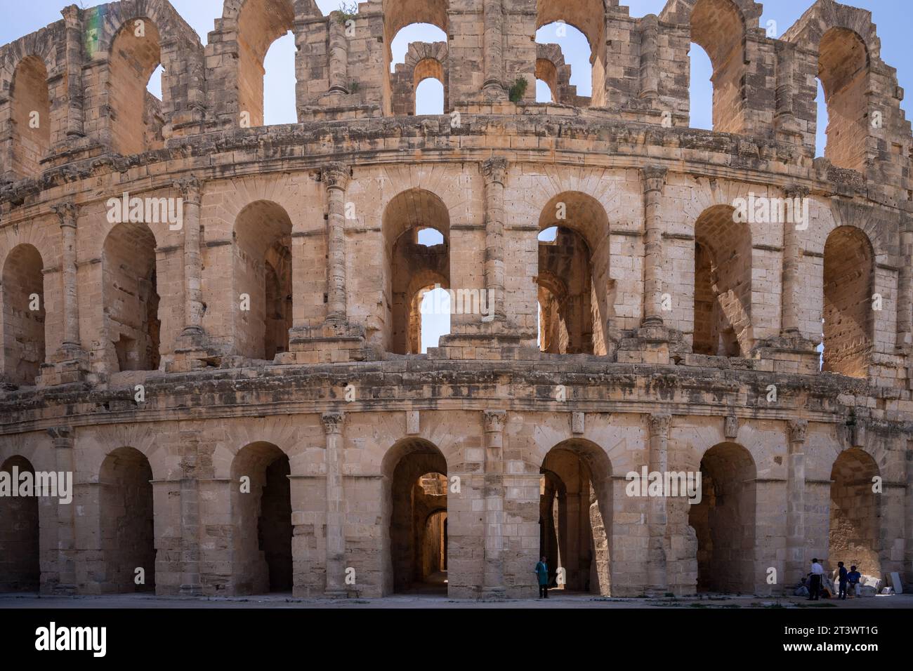 El Jem Coliseum. Das größte römische Amphitheater Afrikas. Unesco ...