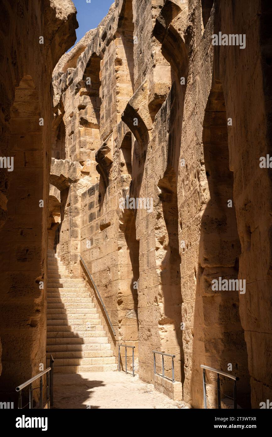 El Jem Coliseum. Das größte römische Amphitheater Afrikas. Unesco ...