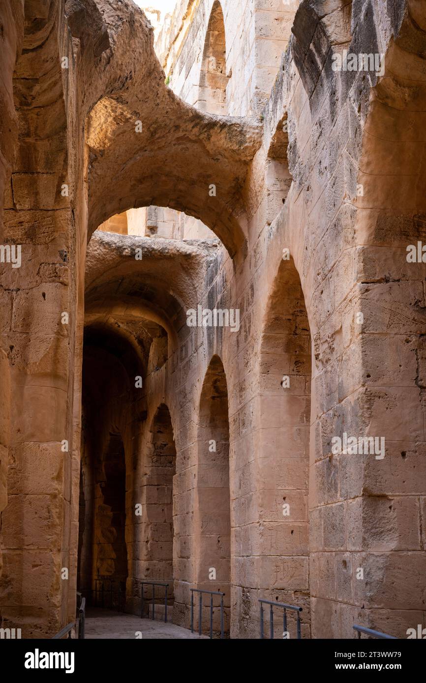 El Jem Coliseum. Das größte römische Amphitheater Afrikas. Unesco ...