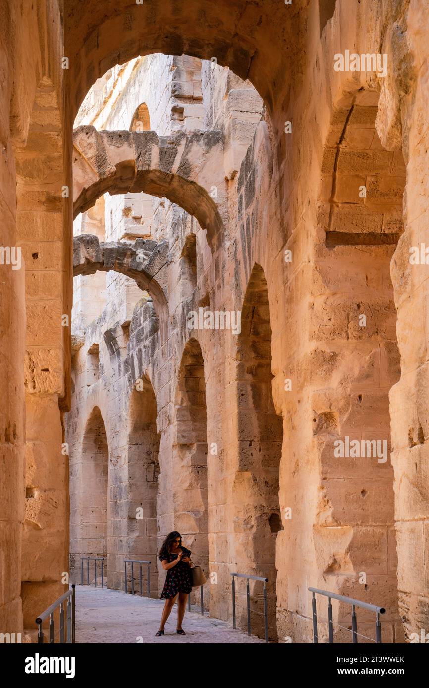 El Jem Coliseum. Das größte römische Amphitheater Afrikas. Unesco ...