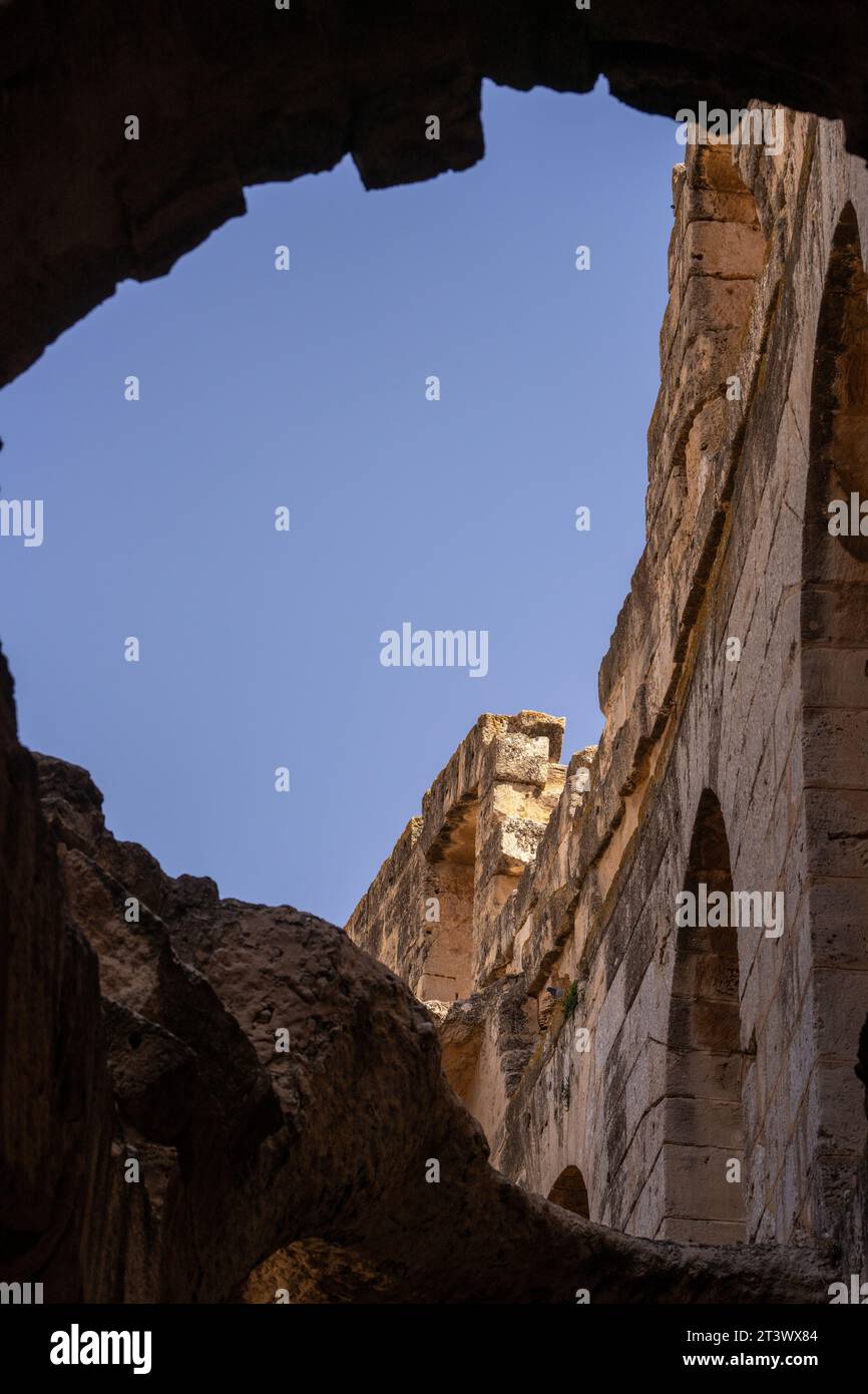 El Jem Coliseum. Das größte römische Amphitheater Afrikas. Unesco ...