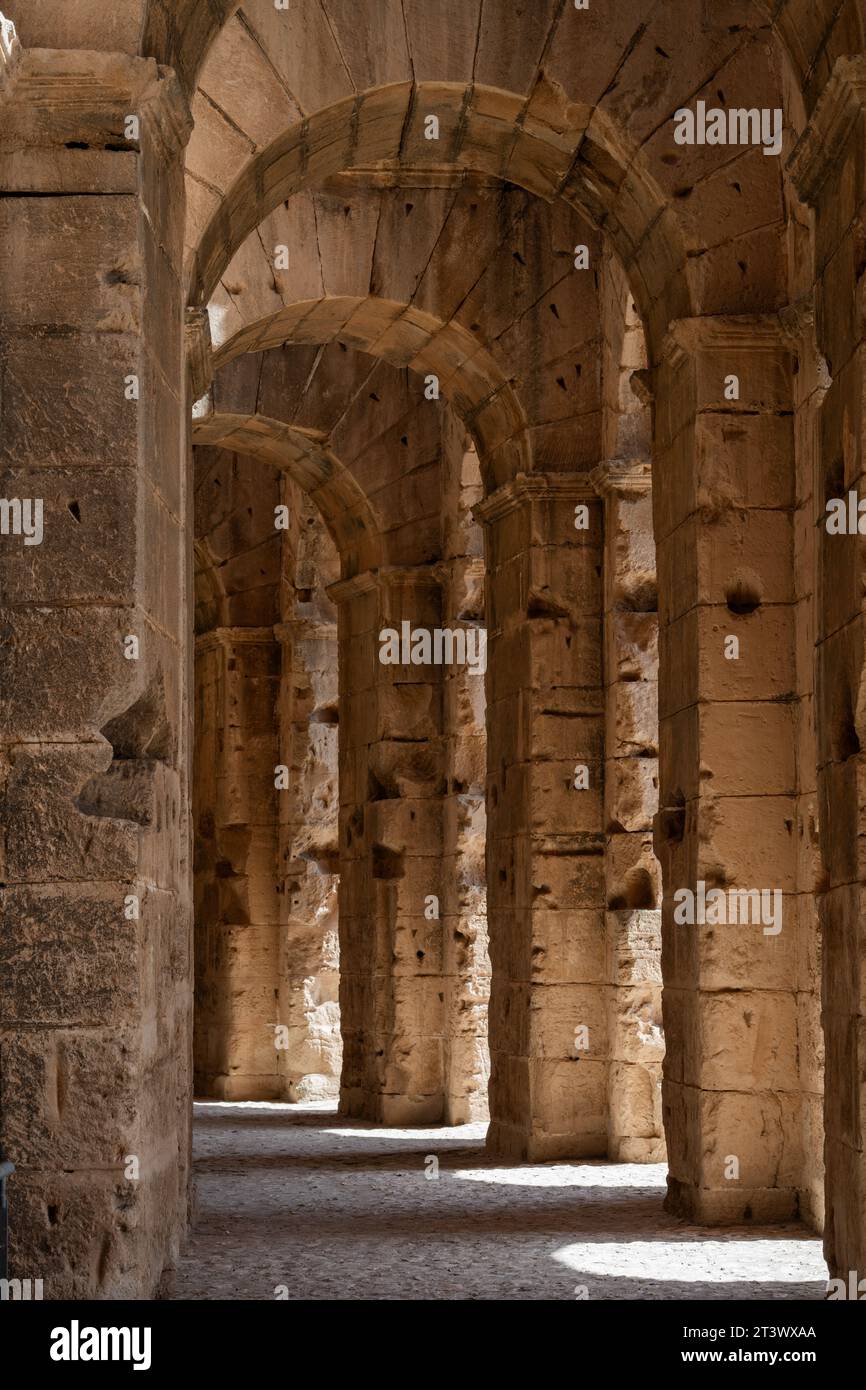 El Jem Coliseum. Das größte römische Amphitheater Afrikas. Unesco ...