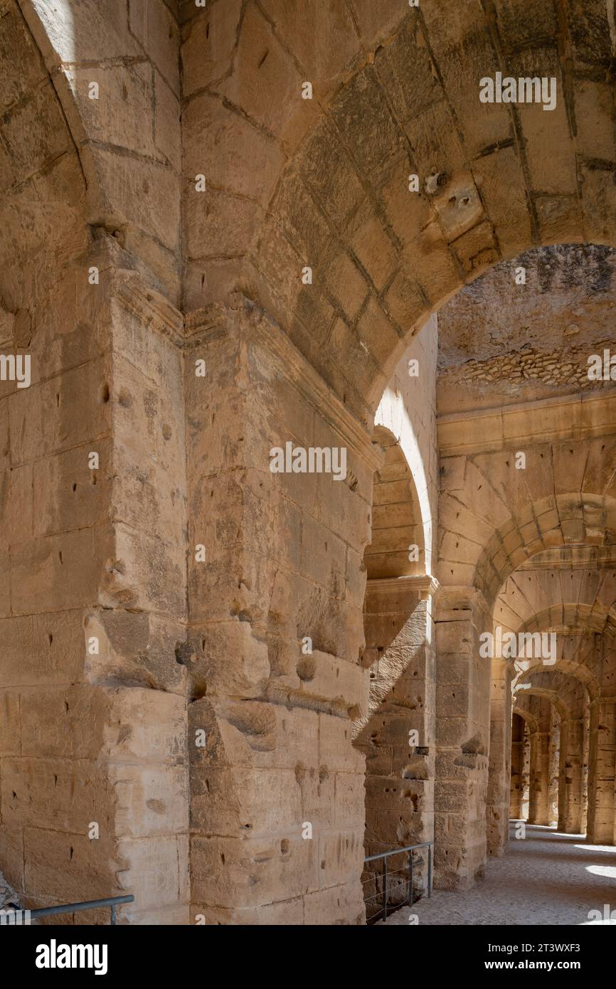 El Jem Coliseum. Das größte römische Amphitheater Afrikas. Unesco ...