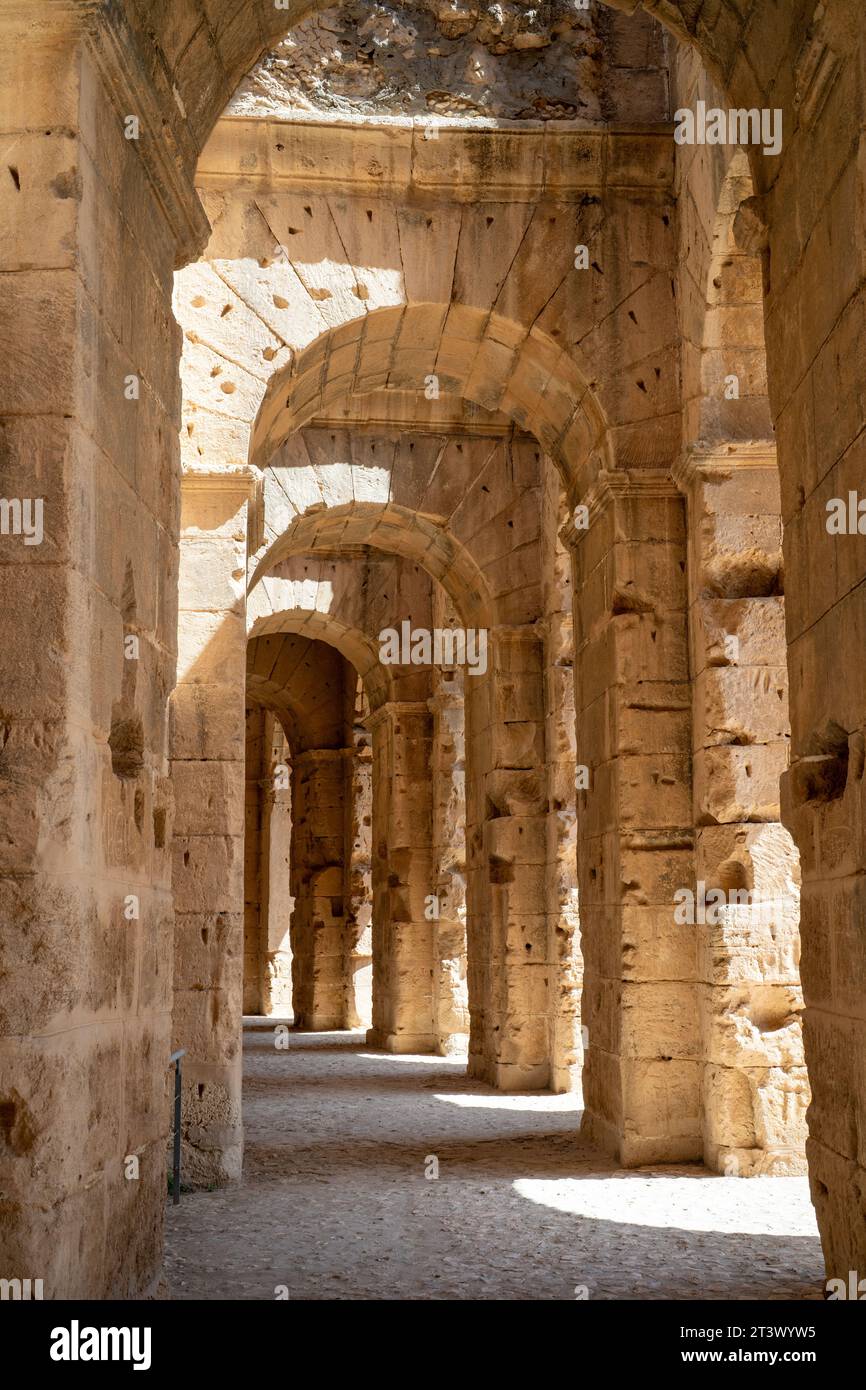 El Jem Coliseum. Das größte römische Amphitheater Afrikas. Unesco ...