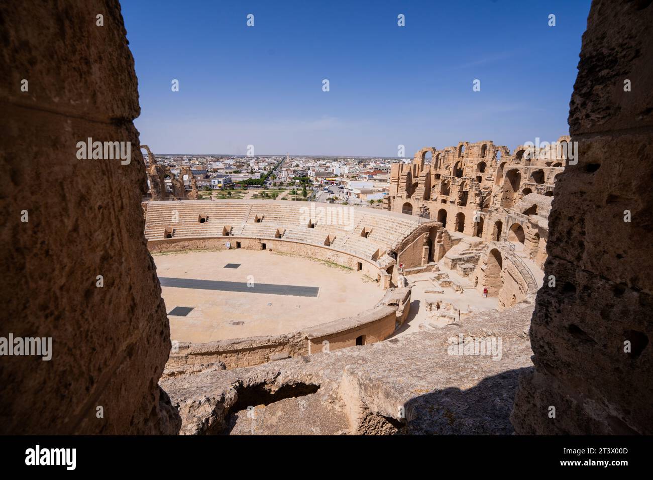 El Jem Coliseum. Das größte römische Amphitheater Afrikas. Unesco ...