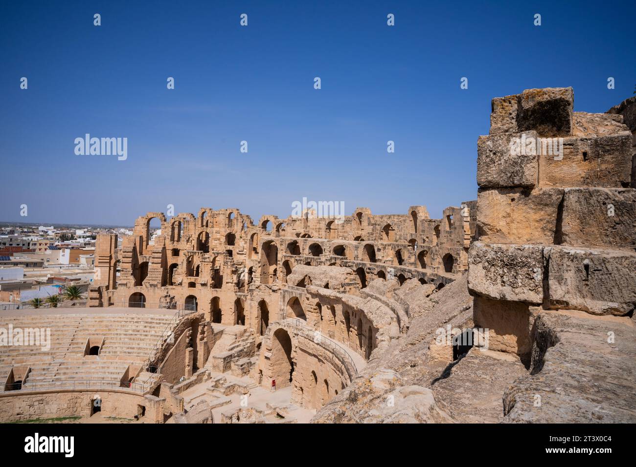 El Jem Coliseum. Das größte römische Amphitheater Afrikas. Unesco ...