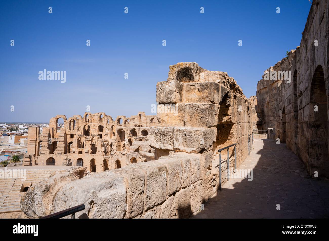 El Jem Coliseum. Das größte römische Amphitheater Afrikas. Unesco ...
