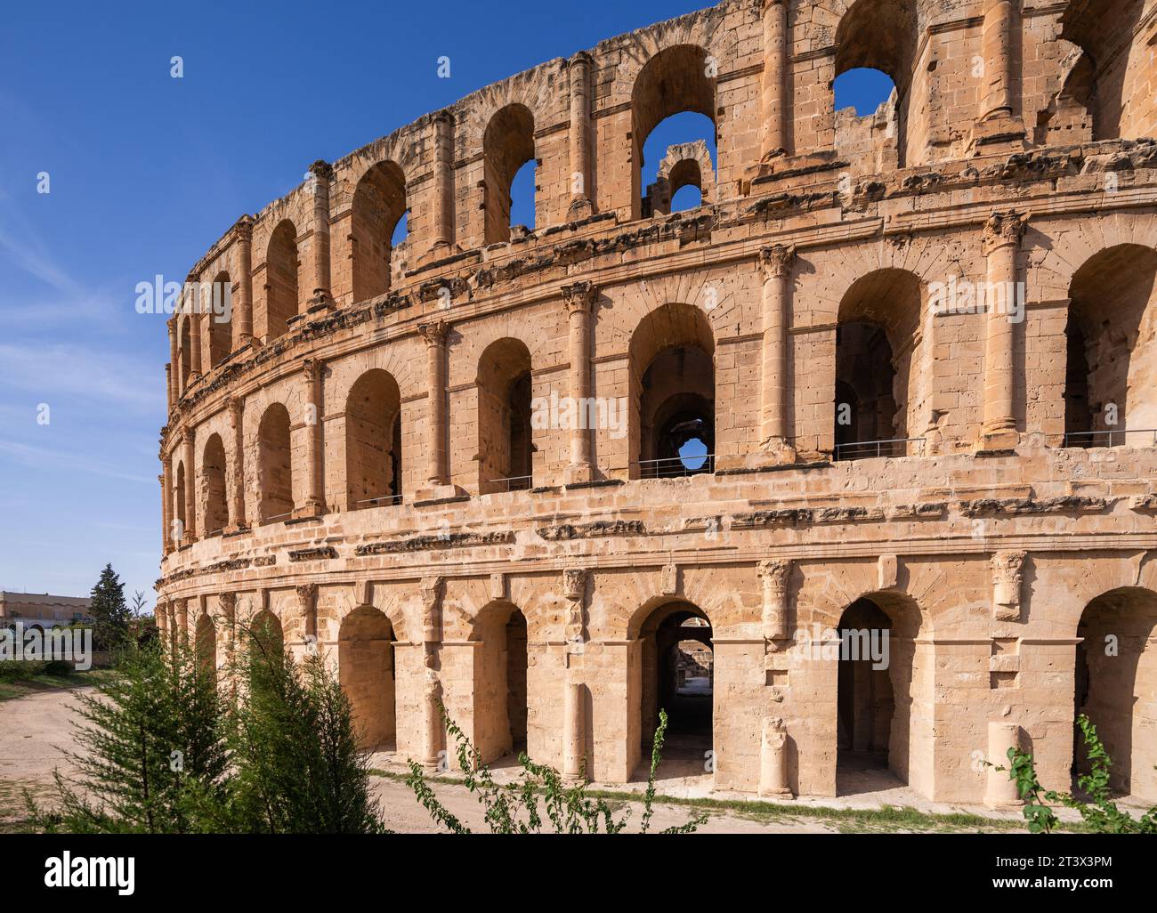 El Jem Coliseum. Das größte römische Amphitheater Afrikas. Unesco ...