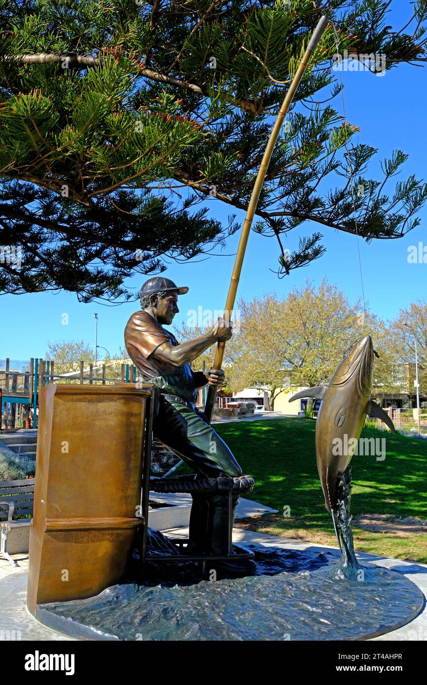 Statue von Ken Martin in Port Lincoln Australien mit dem Titel The ...