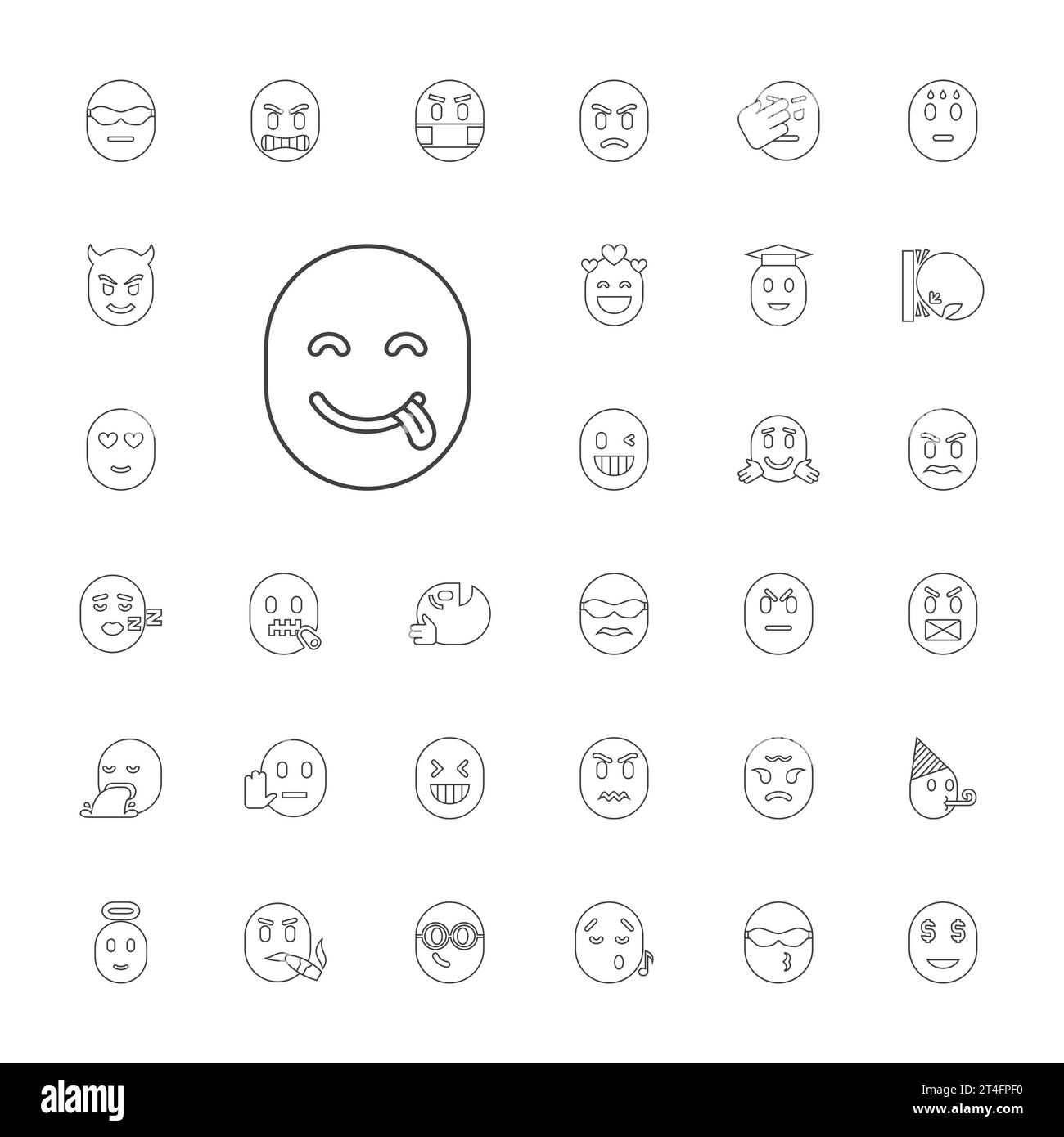 33 Emoji-Symbole lizenzfreies Vektor-Bild Stock-Vektorgrafik - Alamy