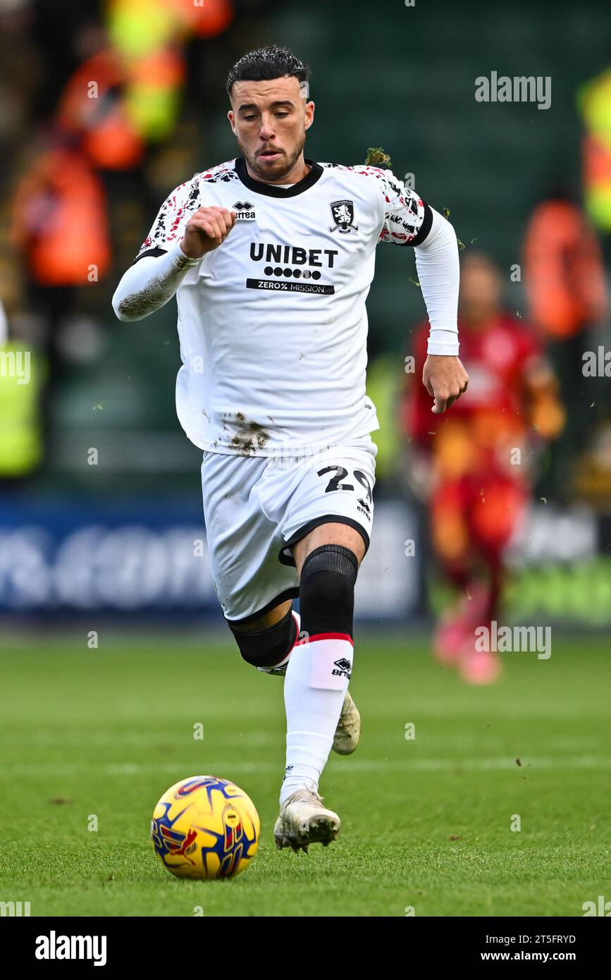 Sam Greenwood #29 von Middlesbrough macht beim Sky Bet Championship ...