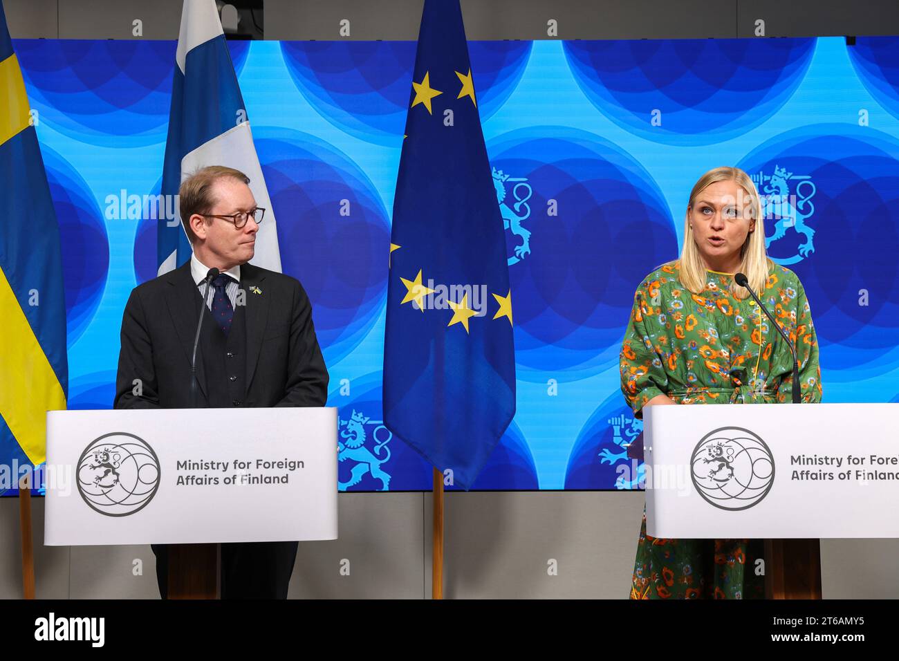 Helsinki, Uusimaa, Finnland. November 2023. Am 8. November 2023 ...